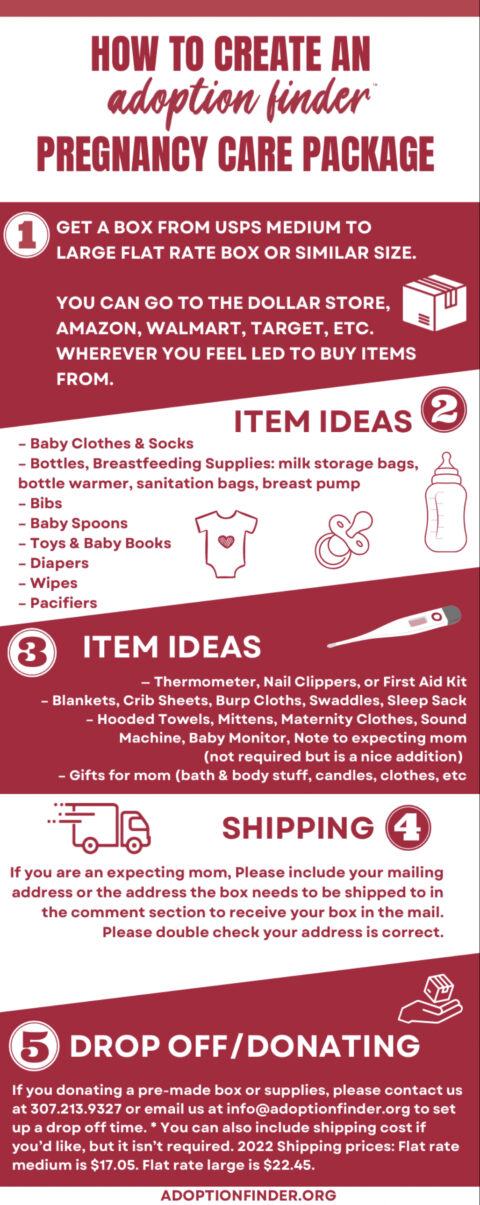 How To Create An Adoption Finder Pregnancy Care Package - Adoption ...